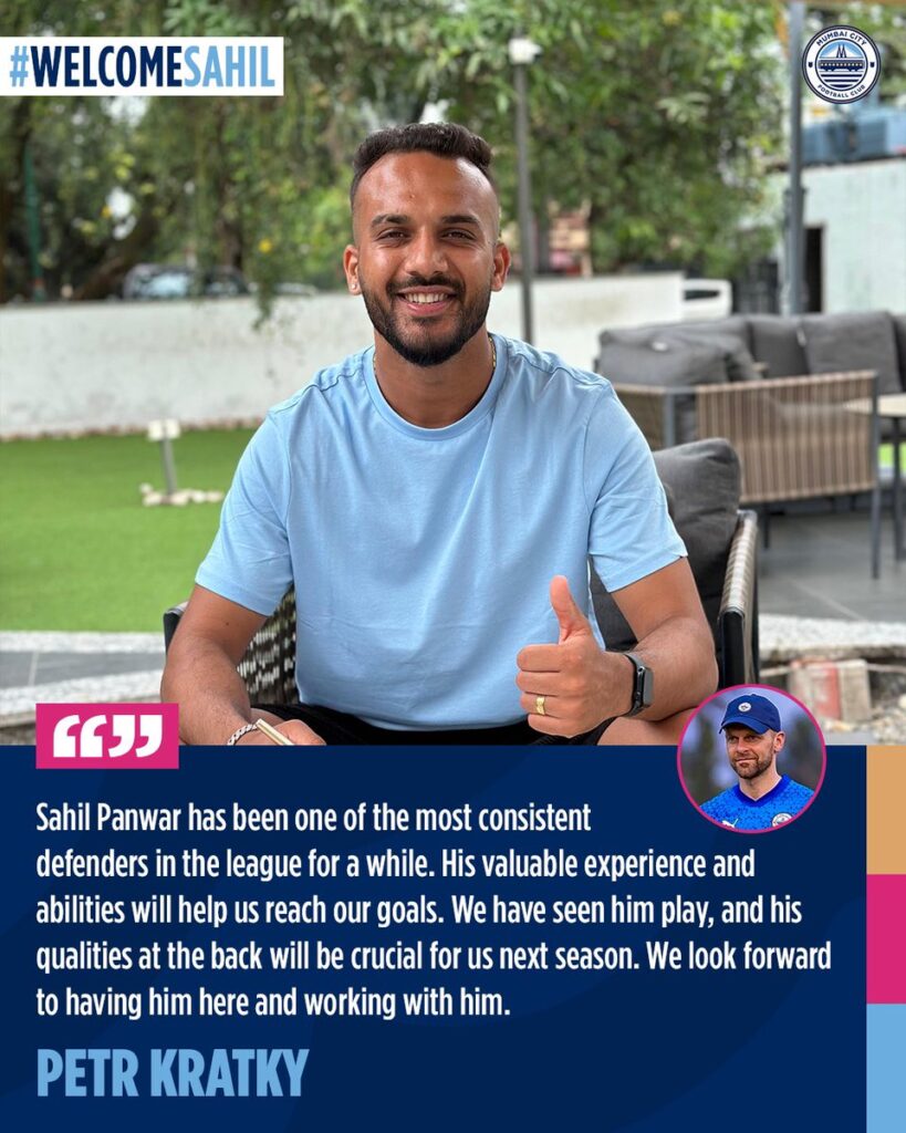 Mumbai City Signs Defender Sahil Panwar - Stake News